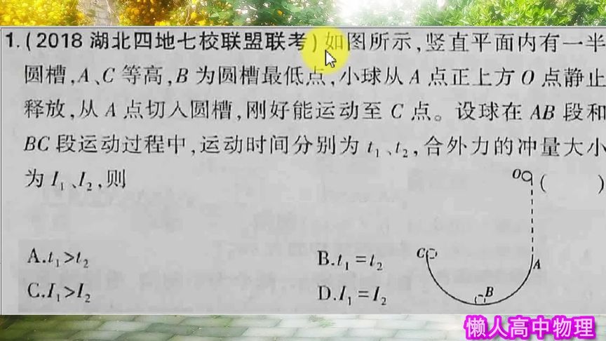 高中物理必修二五年高考三年模拟2019BP100B1动量定理与时间分析