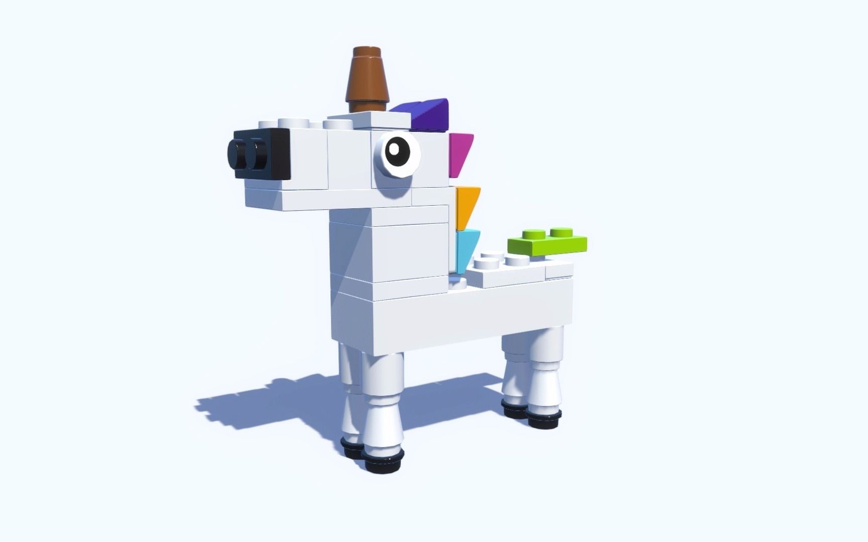 怎样用乐高积木拼搭一只独角兽?