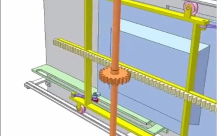 工业推拉门动画
