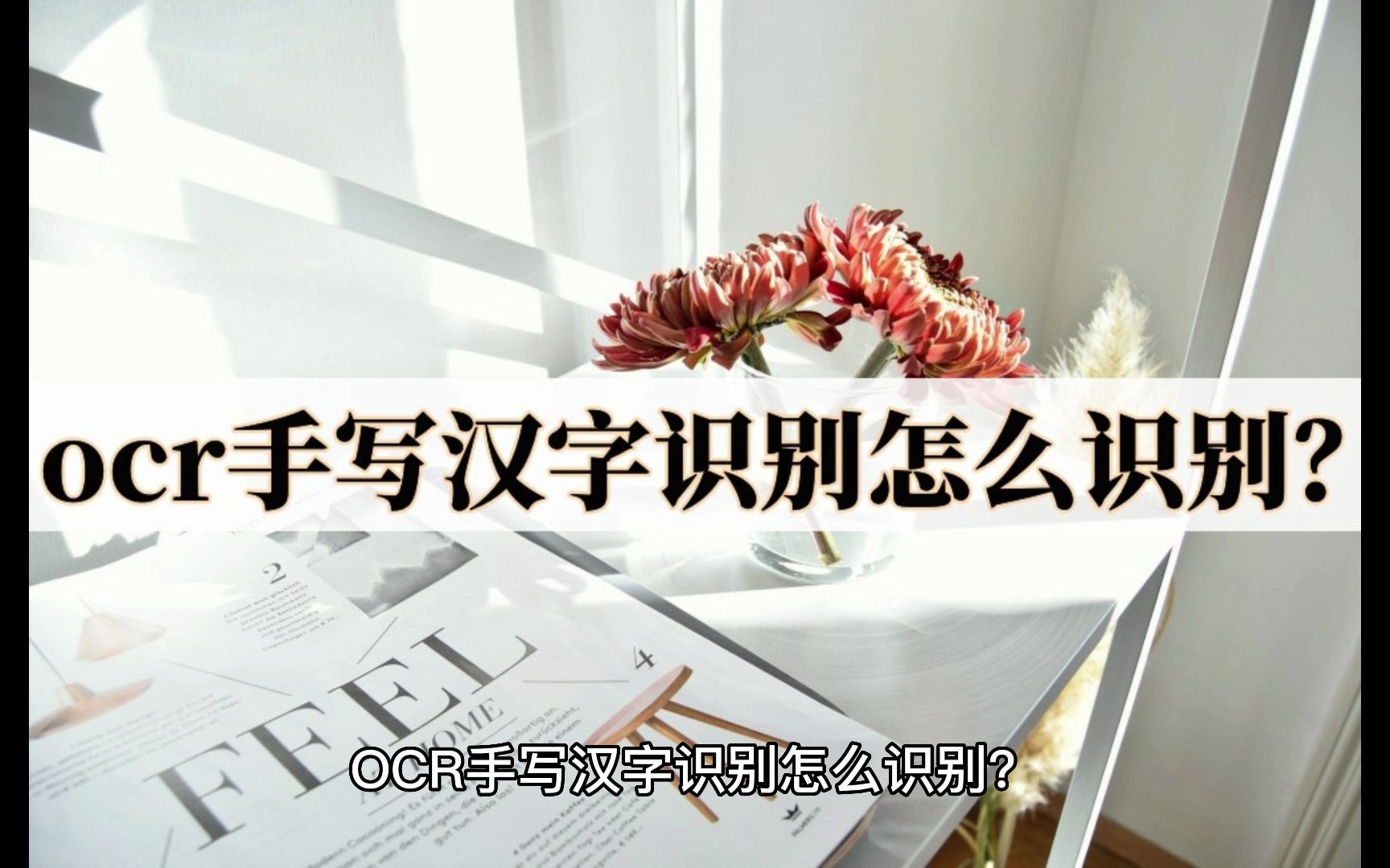 ocr手写汉字识别怎么识别?识别文字的四种方法