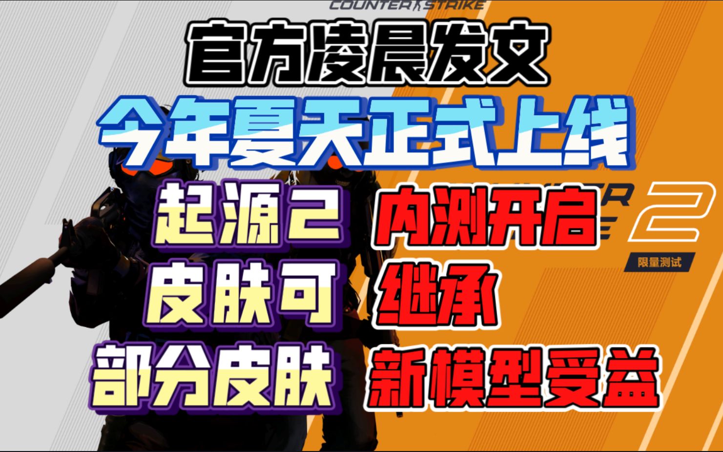 【CSGO】凌晨官方发文!开启内测!众多调整到来!_CSGO