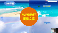 wordpress主题模板开发中,如何给网站的侧边栏,添加随机文章列表?
