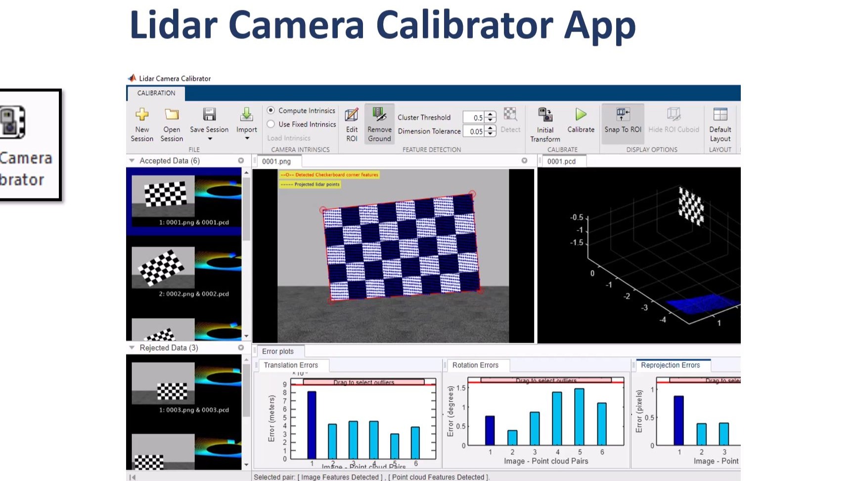 激光雷达相机校准联合标定!MATLAB官方教程!