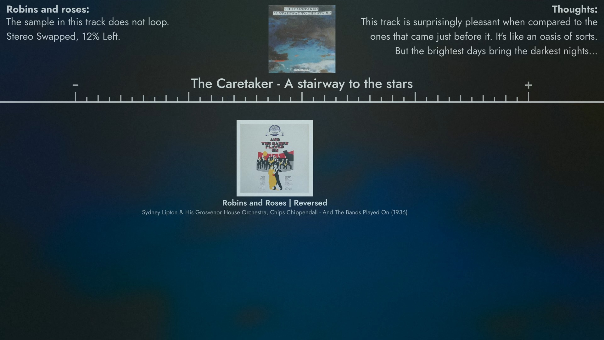 [采样解析]The Caretaker - 通往星空的阶梯[A stairway to the stars]