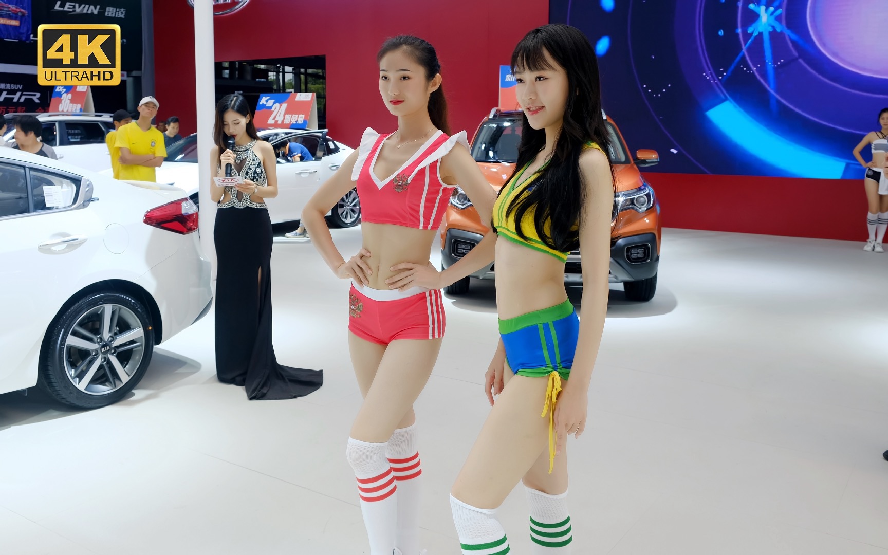 2018年6月,起亚展台性感美女车模走秀 南宁国际车展4K版