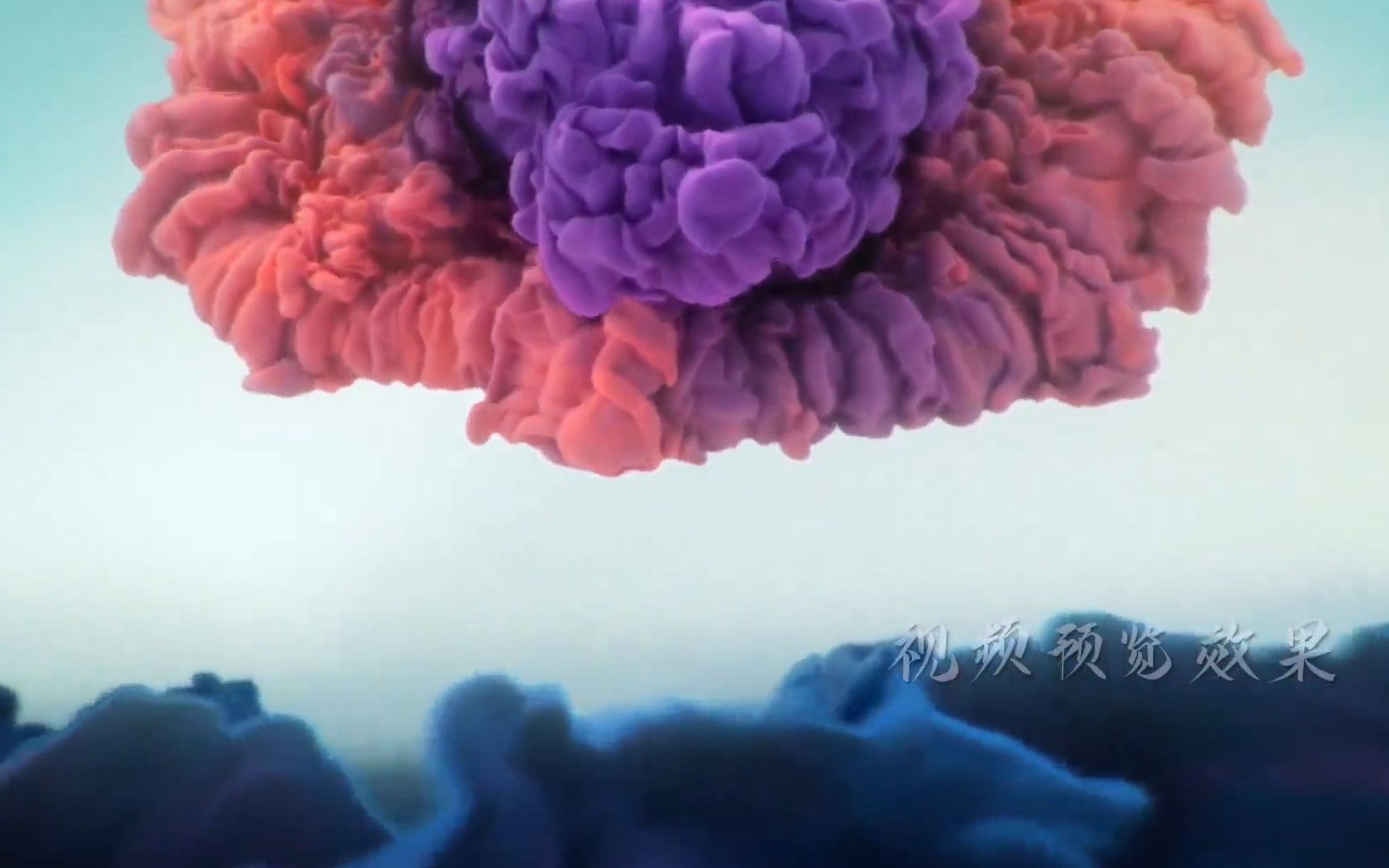 v228 震撼大气中国风水彩彩色水墨烟雾粒子动态视频素材 演艺舞台...