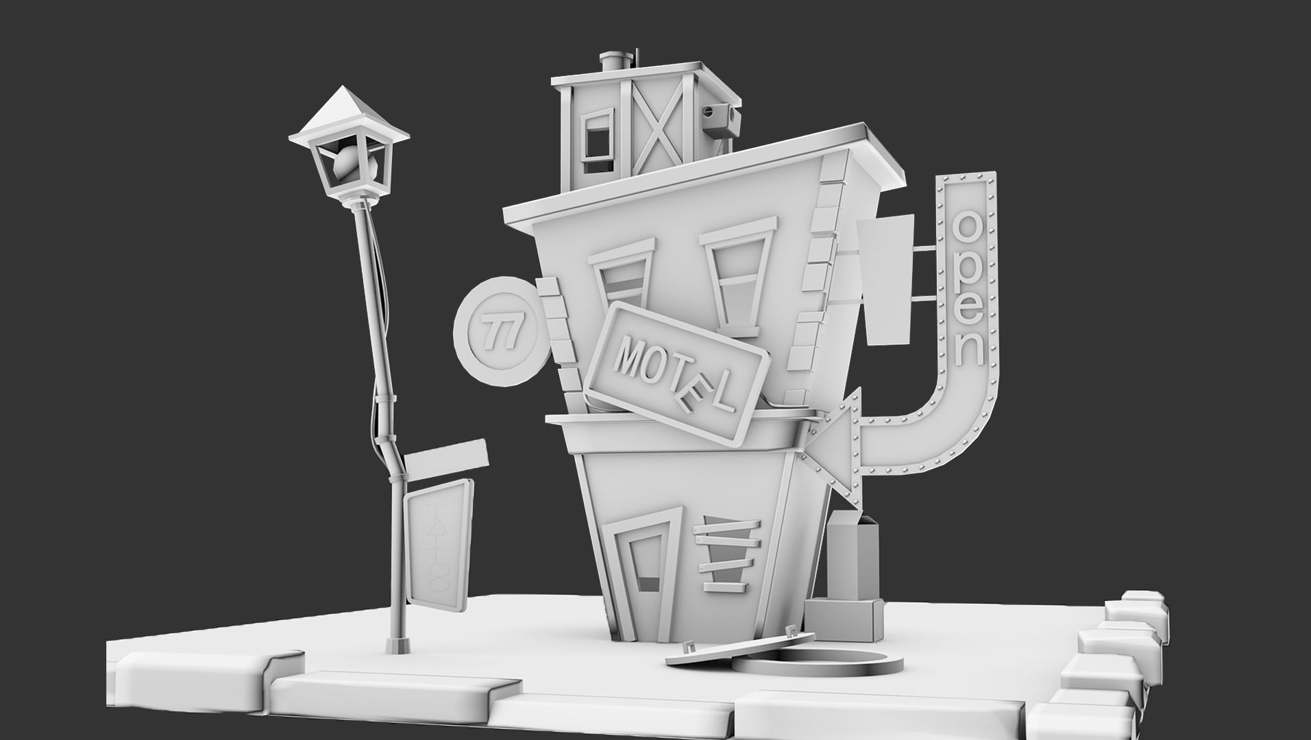 一个半小时学会建模游戏房子!3dmax零基础建模场景教程