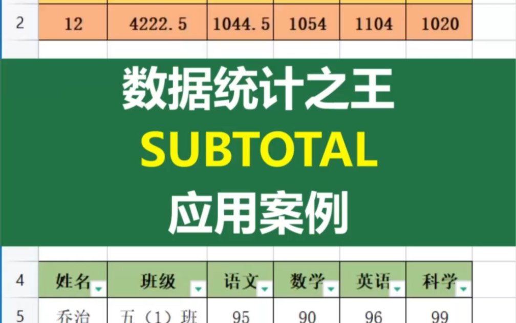 你知道在工作中,使用SUBTOTAL可以多方便高效吗?