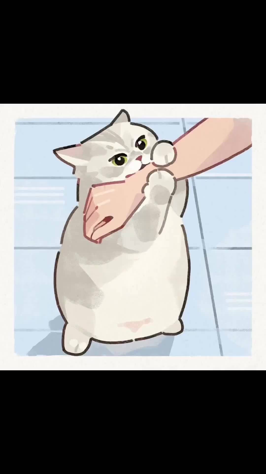 可爱的卡通猫咪当然要分享可爱的人#猫咪 #可爱 #治愈