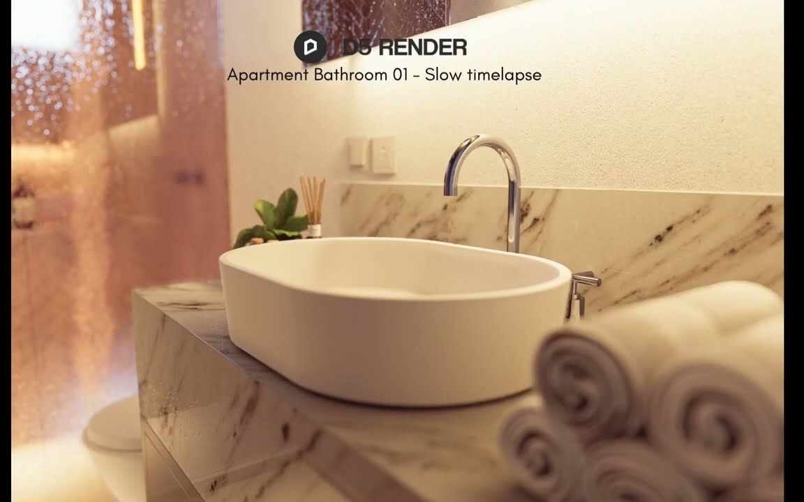D5 渲染器 公寓浴室漫游演示