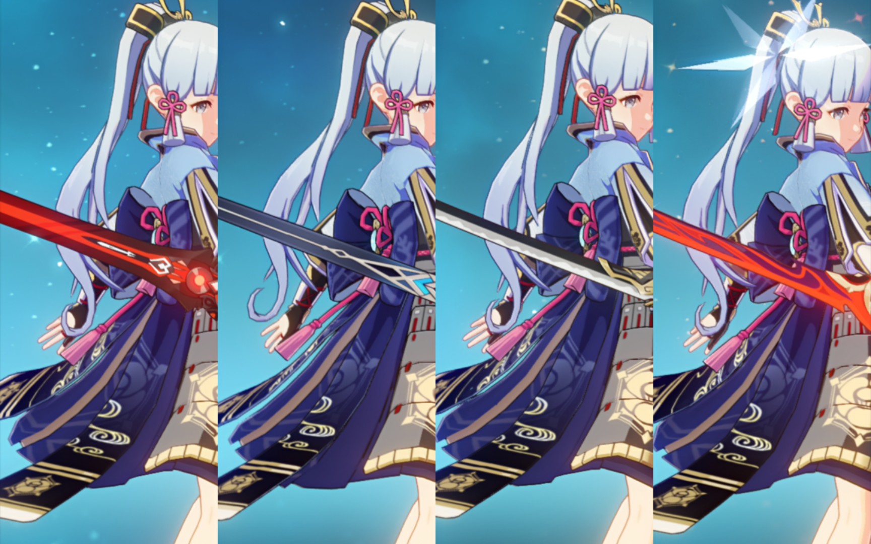 万叶专武(❌)神里专武(✓)神里各主流四星武器伤害比较