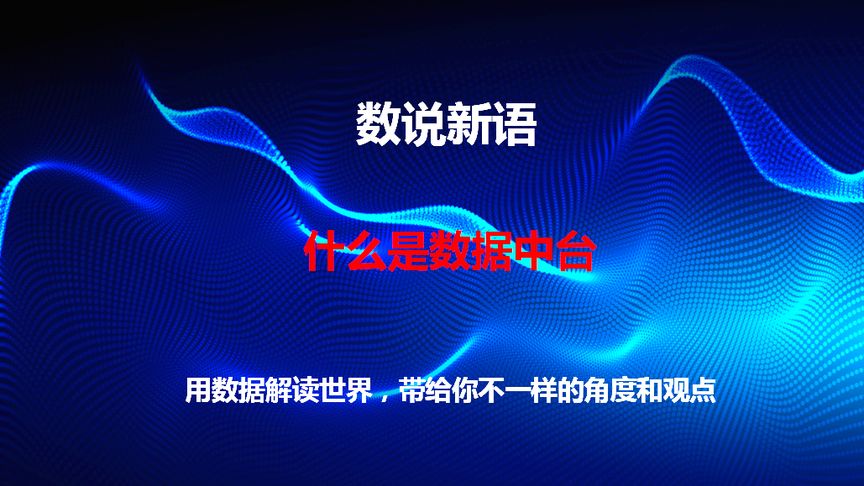 数说新语第1期:数据中台