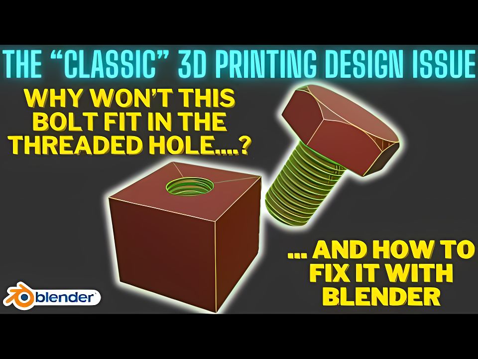 【中字】Blender 建模教程:轻松解决“经典”3D 打印设计 问题以及...