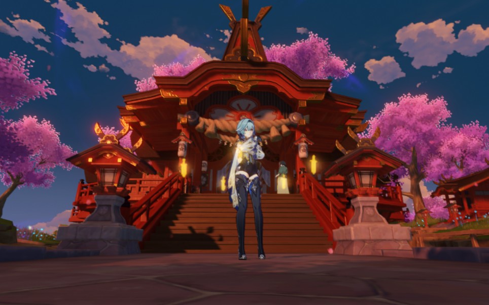 原神稻妻神樱大拔第二期—第三期 鸣神大社 神樱 留念镜 大狸猫雕像 ...