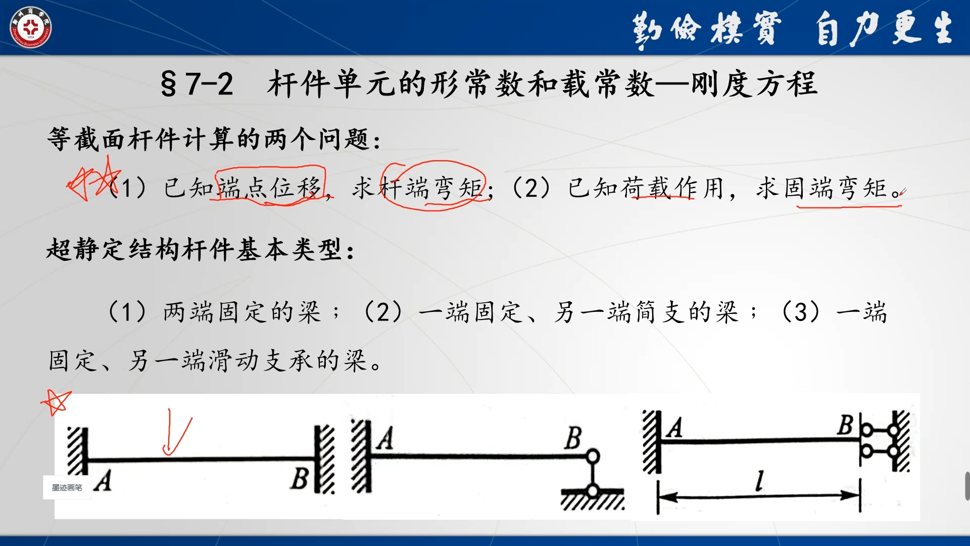 7.1位移法基本概念及形常数、载常数