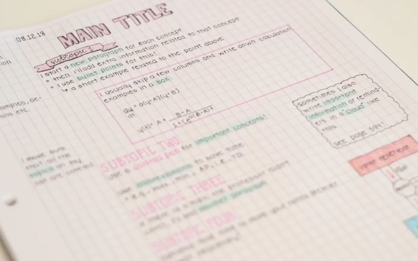 【study tee】整洁高效的做笔记的方法 How I take notes