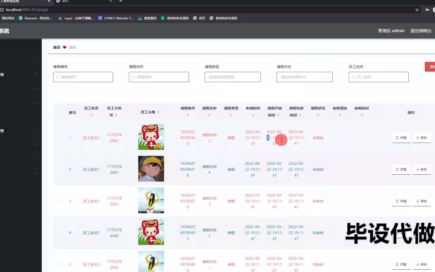 基于springboot+vue人事管理信息系统的设计与实现|计算机毕业设计...