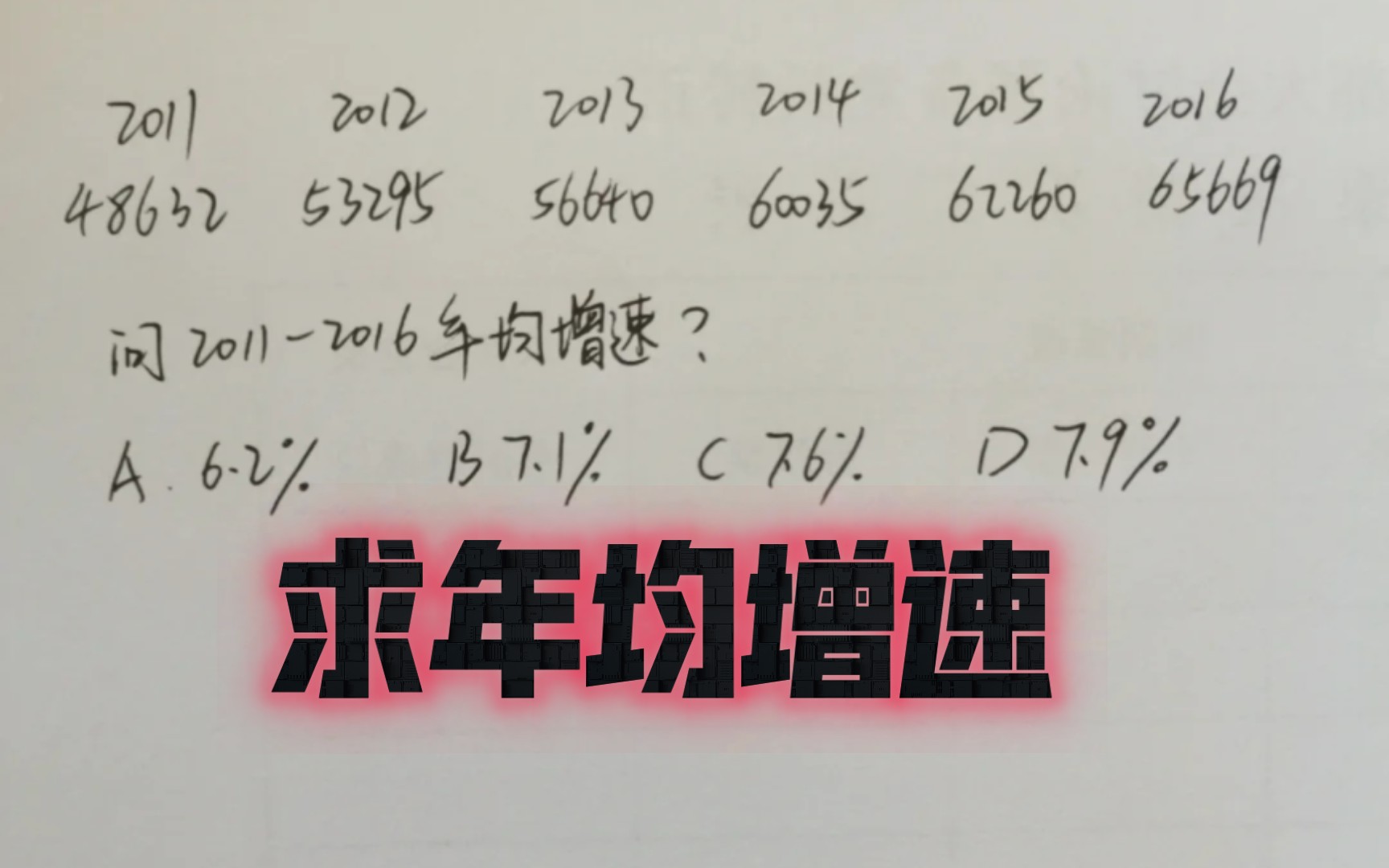 资料分析小技巧,求年均增速,你会了吗?