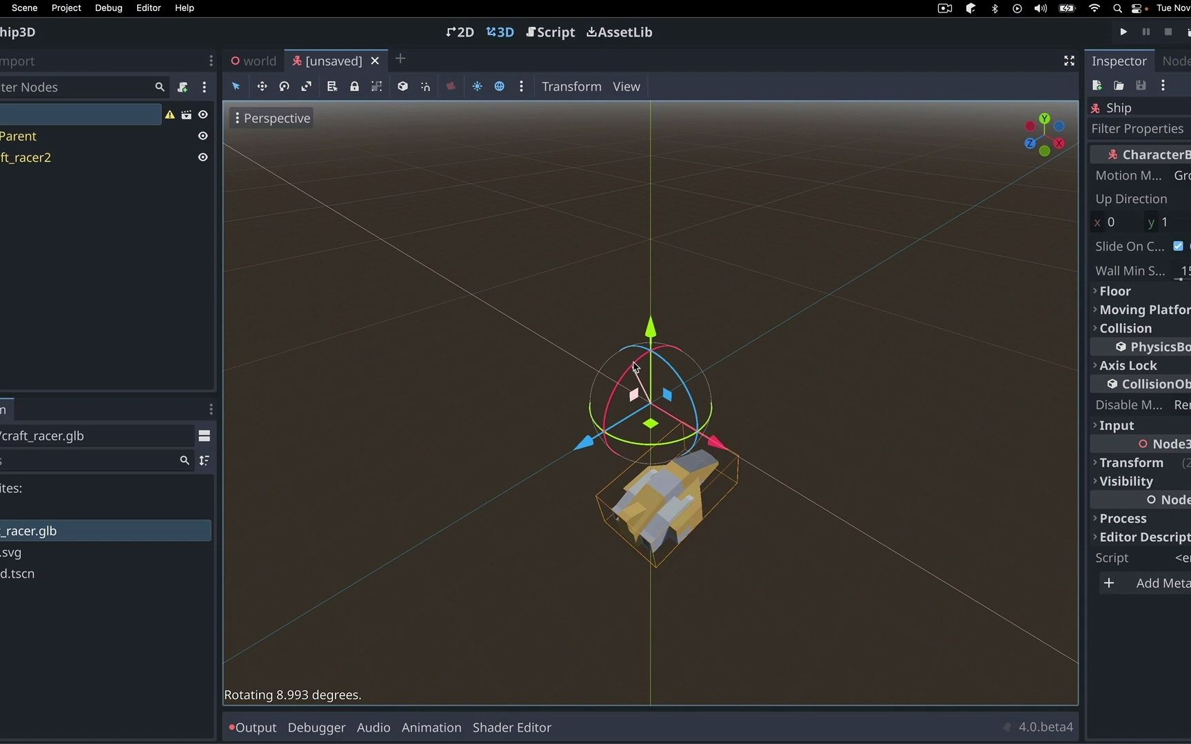 在 Godot 4 中导入角色控制器并将其添加到3D模型