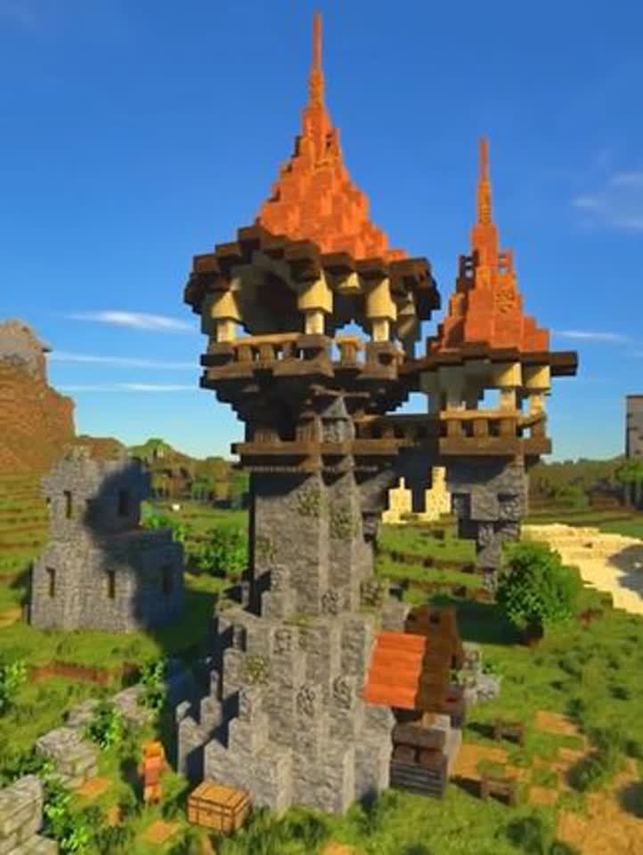 逼真的塔!#我的世界 #我的世界建筑