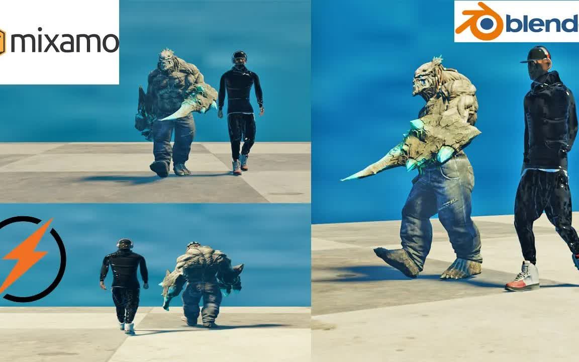 iBlender中文版插件 Mixamo 到 Blender 动画(Blender 3.0 教程) 3d 角色...