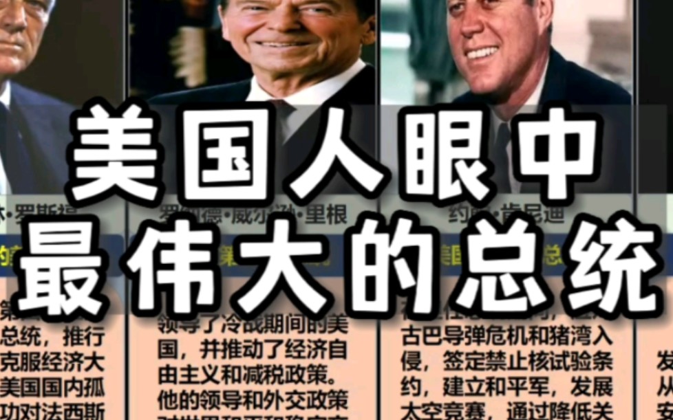 美国人眼中最伟大的总统,你又认识几个?