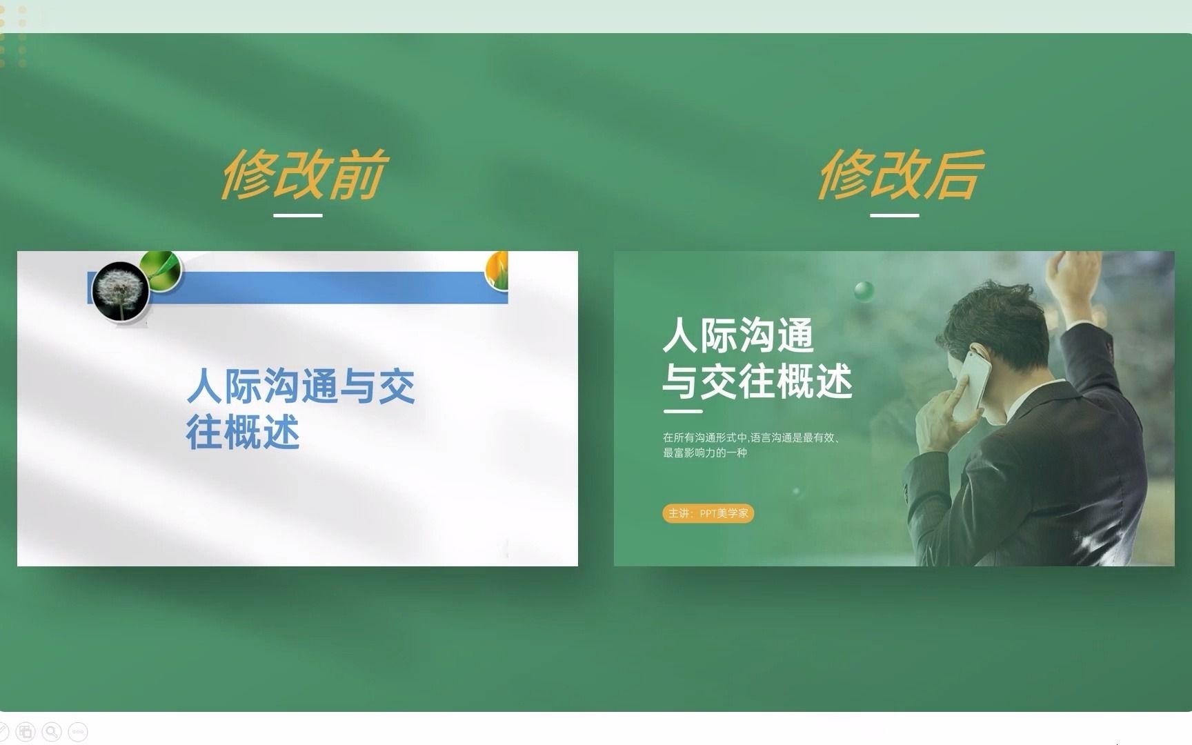 PPT美颜计划:PPT课件太旧太low,花功夫修改了四页,看看效果?
