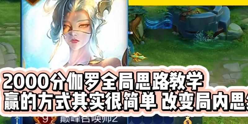 伽罗2000分思路教学!怎么快速提高胜率 反复观看跟着做即可