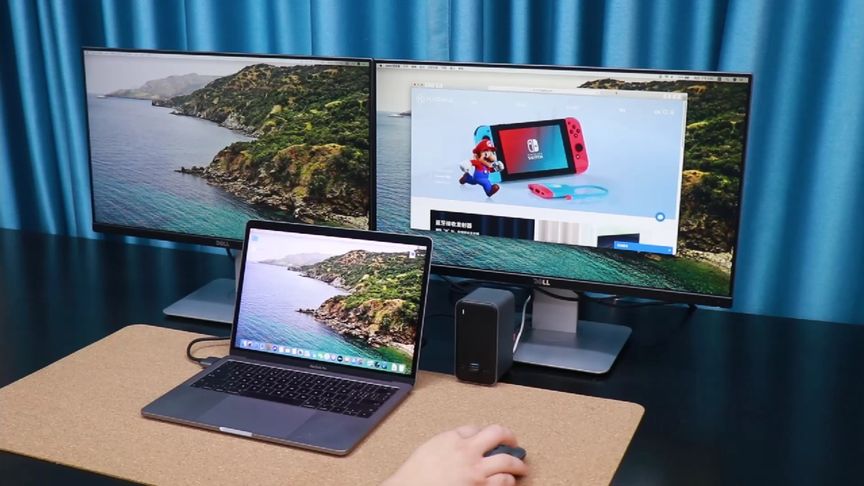 Macbook双屏扩展方法,每个显示器可以独立显示不同内容