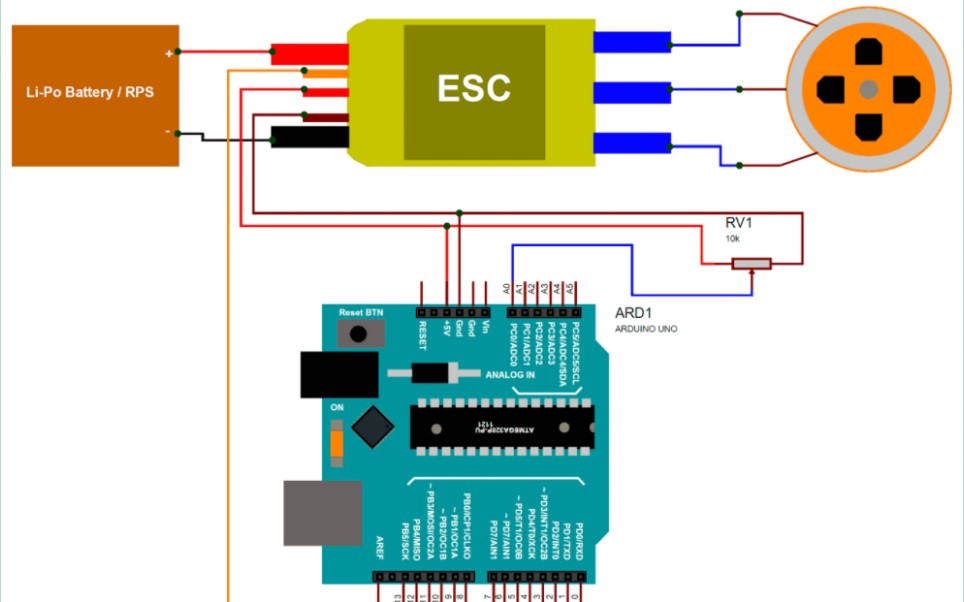 用arduino控制航模无刷电机