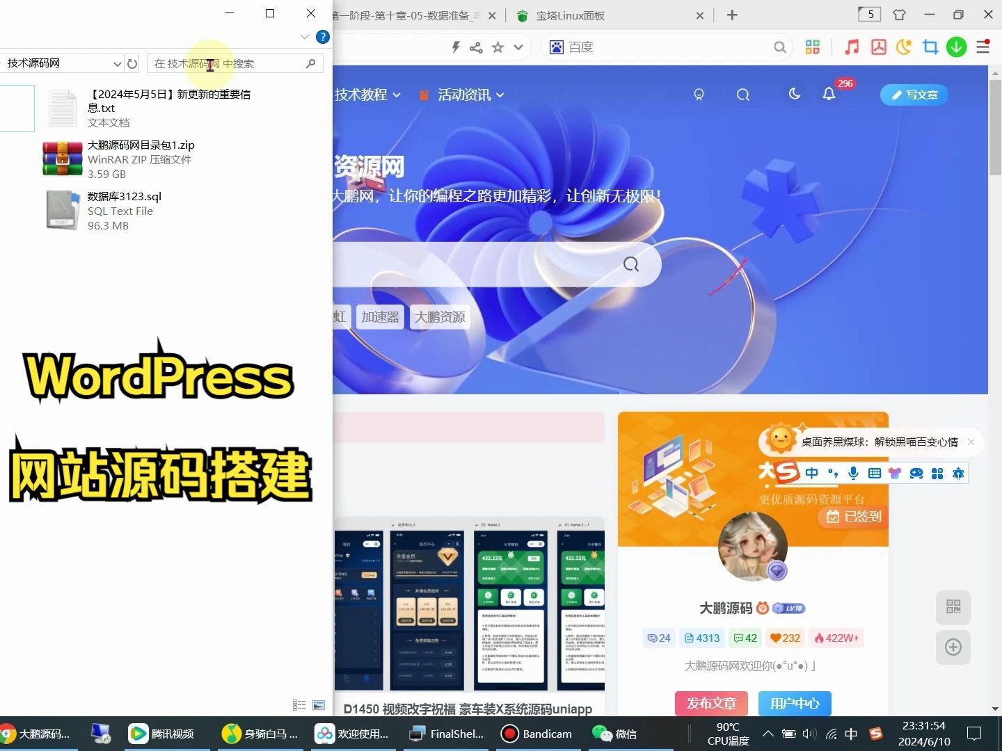 网站源码WordPress整站搬家源码网搭建教程整站带数据