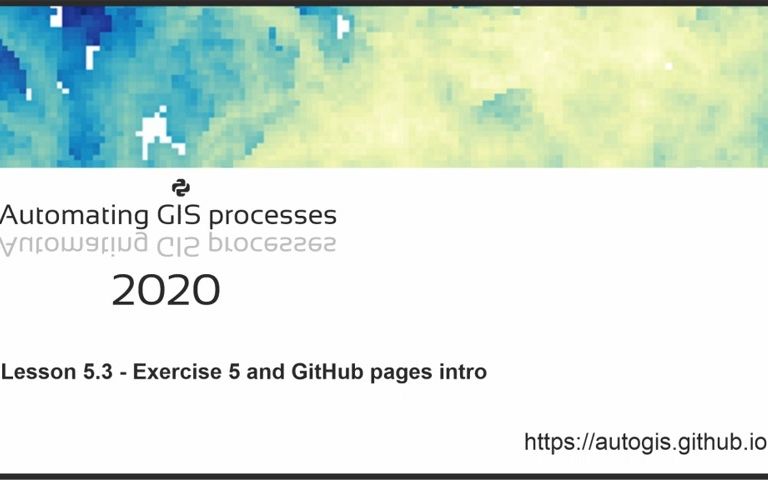 ...5.3 - Exercise 5 and GitHub pages intro(练习5和GitHub页面简介)