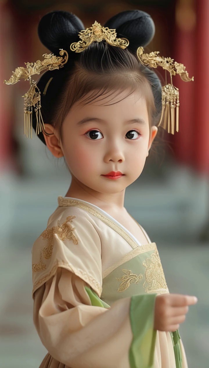 ...有雕花窗棂与桃花树,柔光下展露温婉微笑,工笔画风格展现精致细节