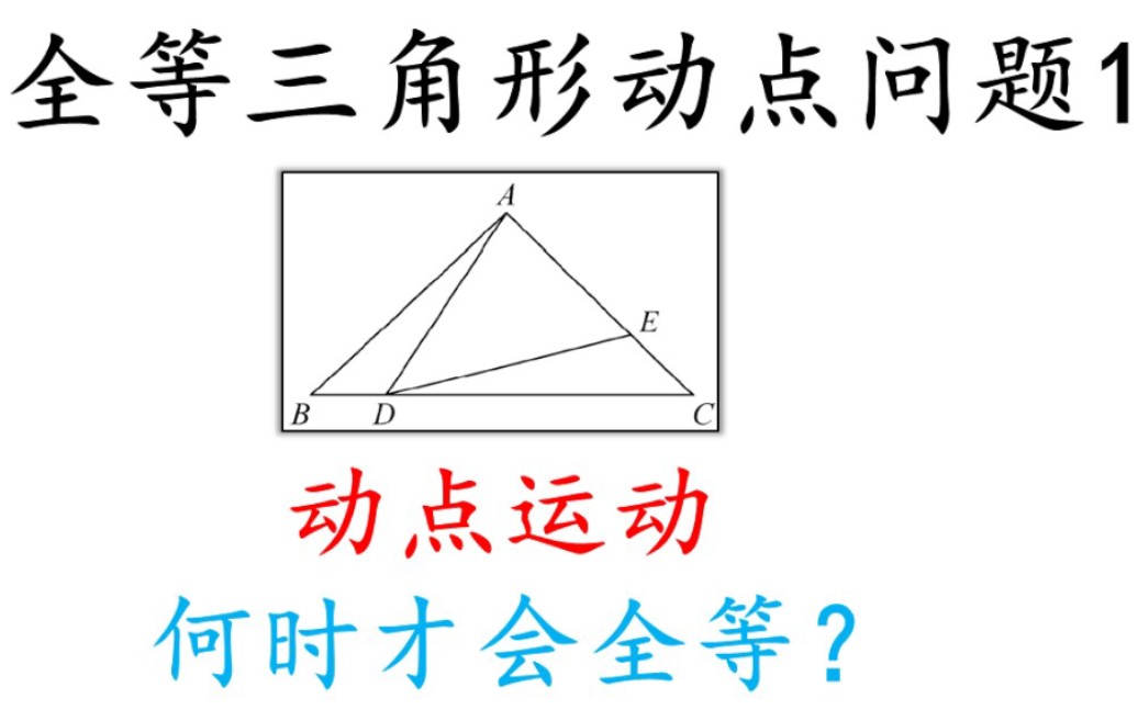 全等三角形动点问题1:动点问题,方程思想,用含t的式子表示