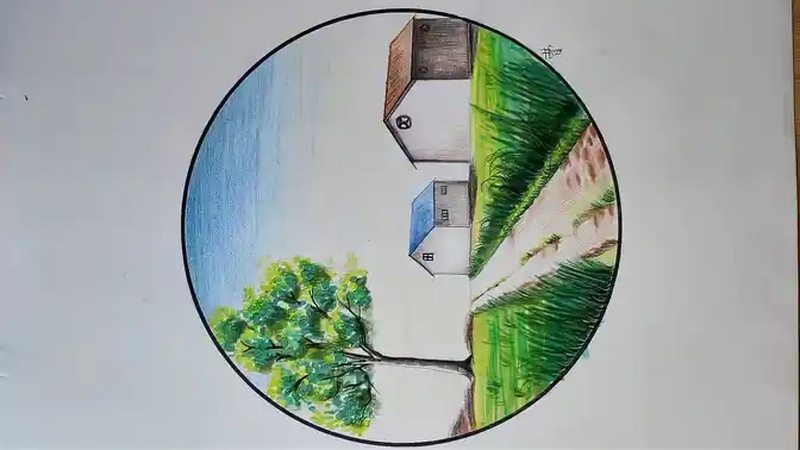 彩铅简笔画:教大家画简笔风景画