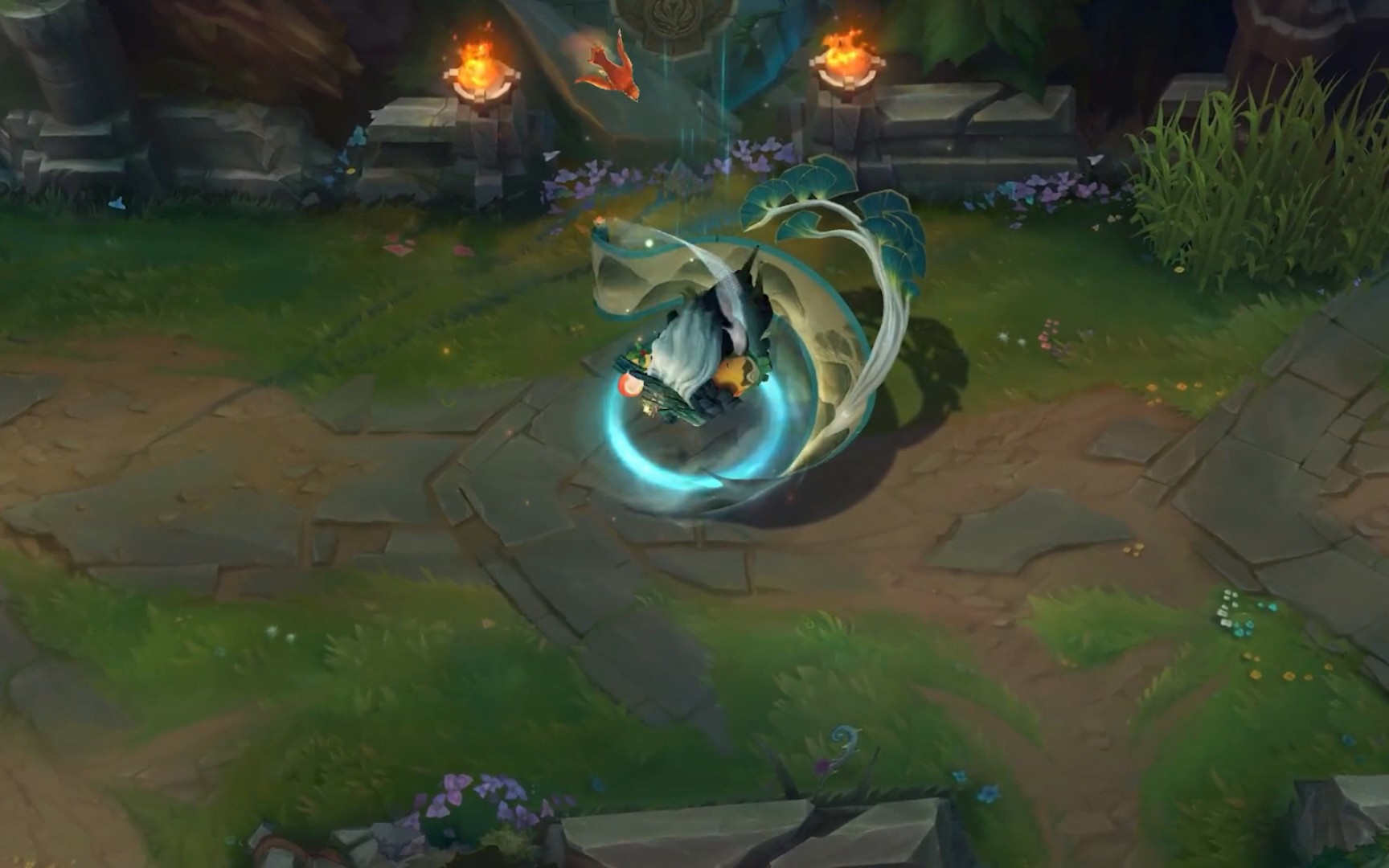 【英雄联盟】山海绘卷巴德,塔姆,克格莫,莉莉娅,蕾欧娜横版皮肤效果...