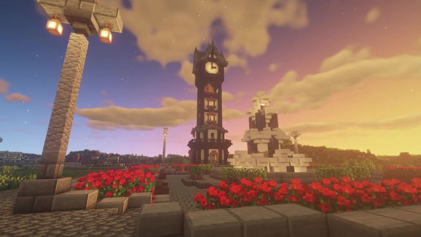 我的世界-如何建造一座钟楼 Clock Tower