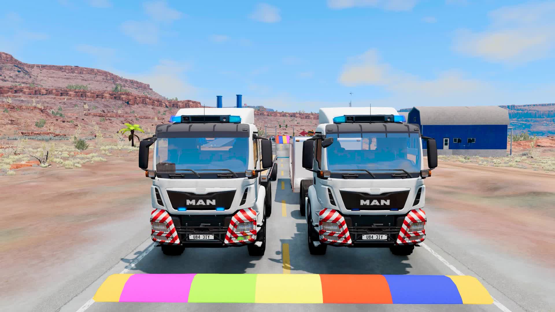 #汽车动画 #车祸模拟器 #工程车动画