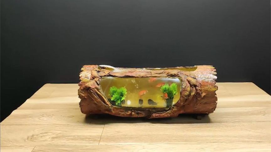 用PVC管制作一个小鱼缸,方法简单易操作成本也不高,放桌面刚好