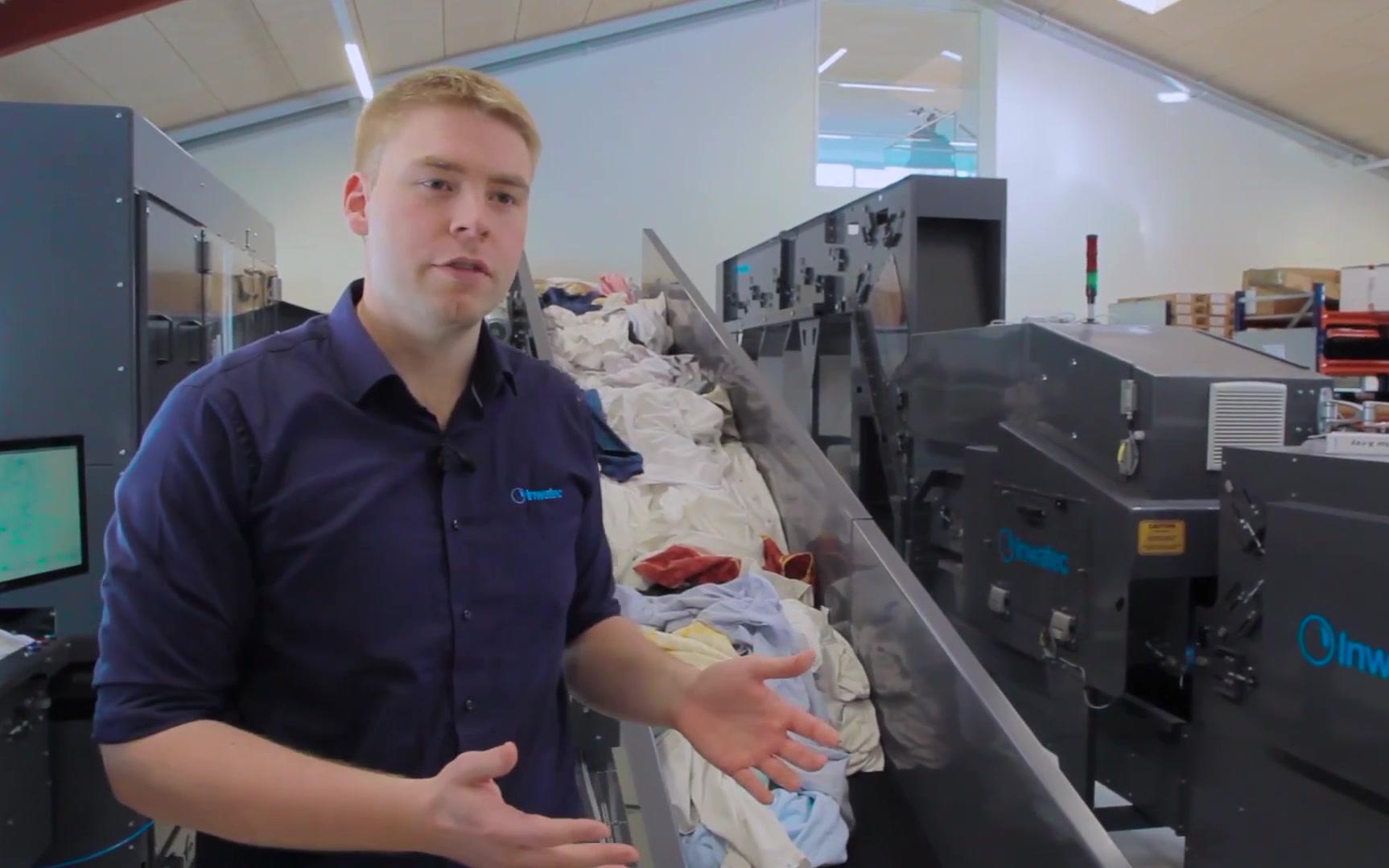 洗衣自动分拣系统介绍, 太牛了,完全全自动,难怪人要失业了