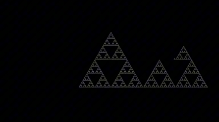 谢尔宾斯基三角形是一种分形,由波兰数学家谢尔宾斯基在1915年提出。