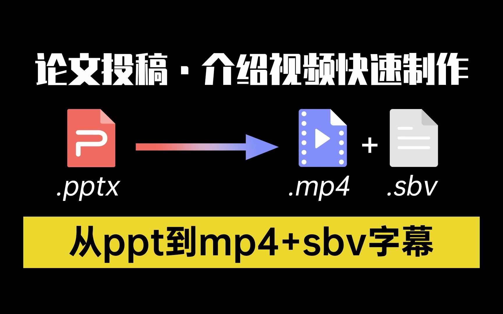 学术|PPT变视频,带讲稿朗读、带字幕文件,仅用PPT一个软件搞定!