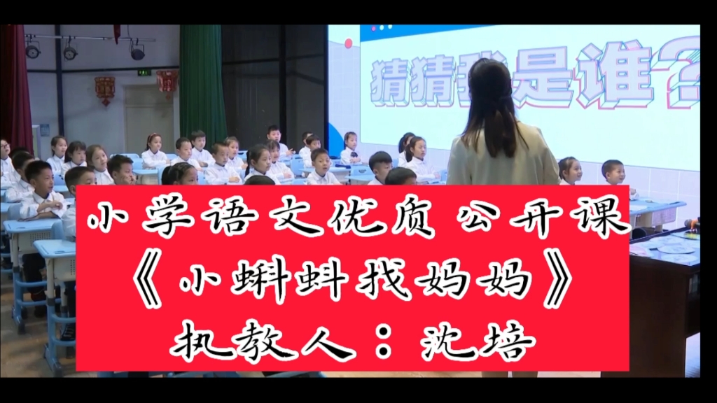 小学语文优质公开课《小蝌蚪找妈妈》执教人:沈培