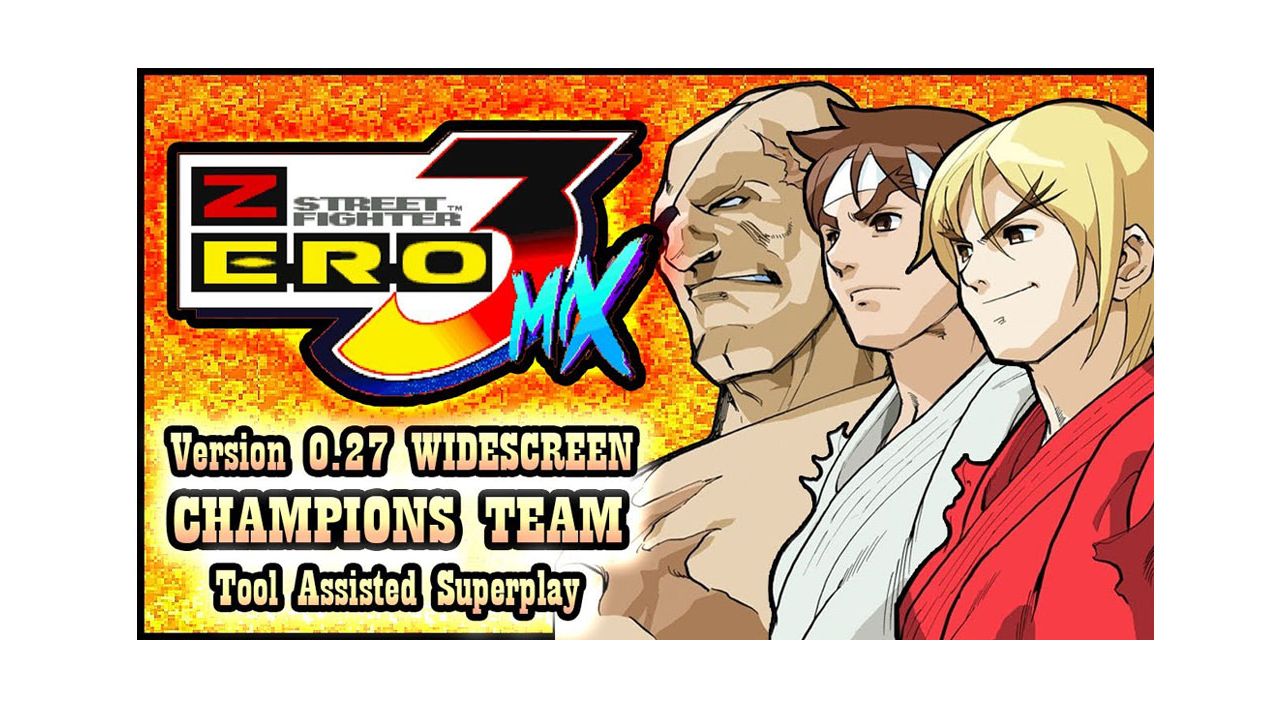 少年街霸3 Mix 0.27版 Champions Team Ryu&Ken&Sagat组队 TAS 无...