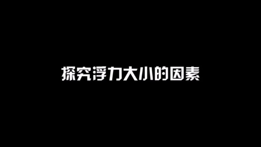 #初中物理实验#探究浮力大小的因素