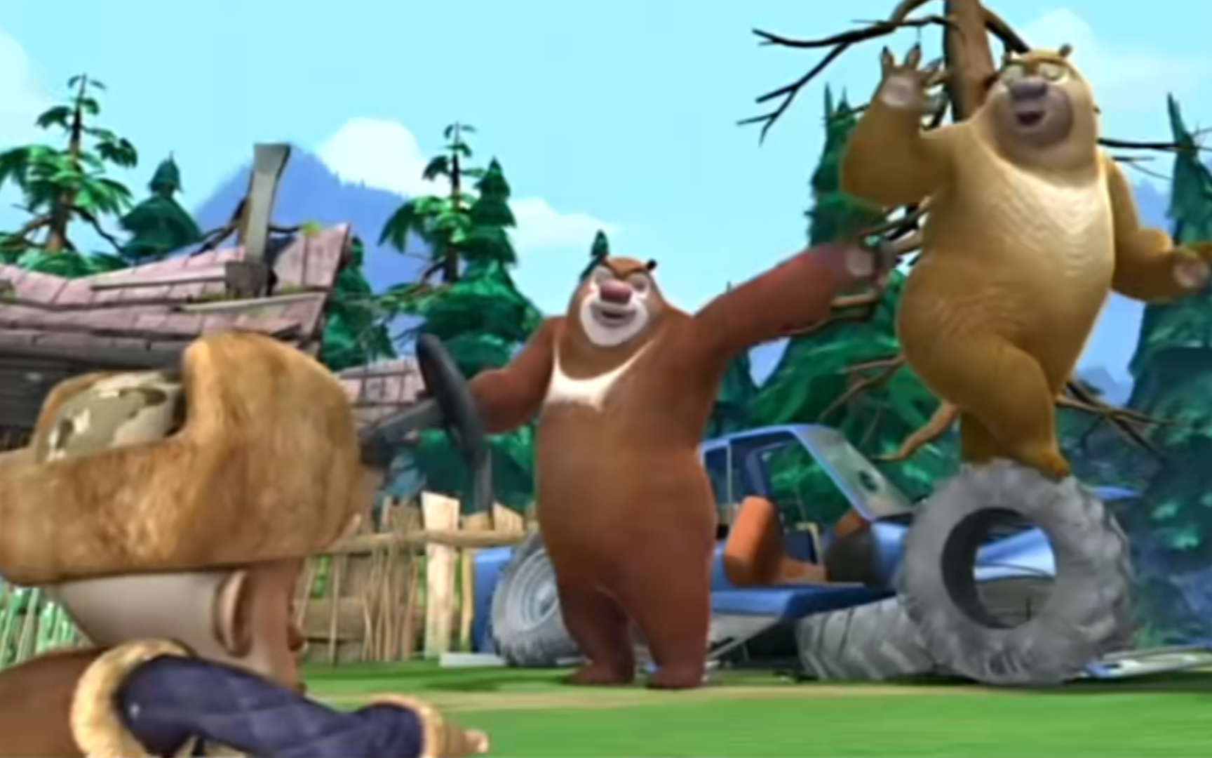 ...强要去参加特技技工培训班,熊大熊二前去阻止【熊出没之丛林总动员】