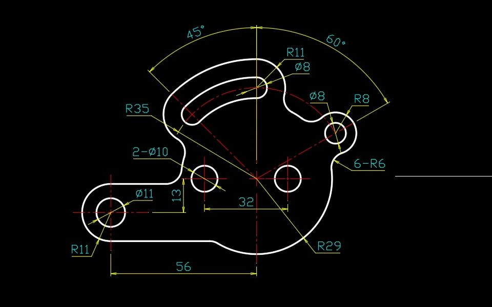 新手CAD绘图技巧 CAD快速绘图技巧 CAD识图技巧 绘图思路练习 点...