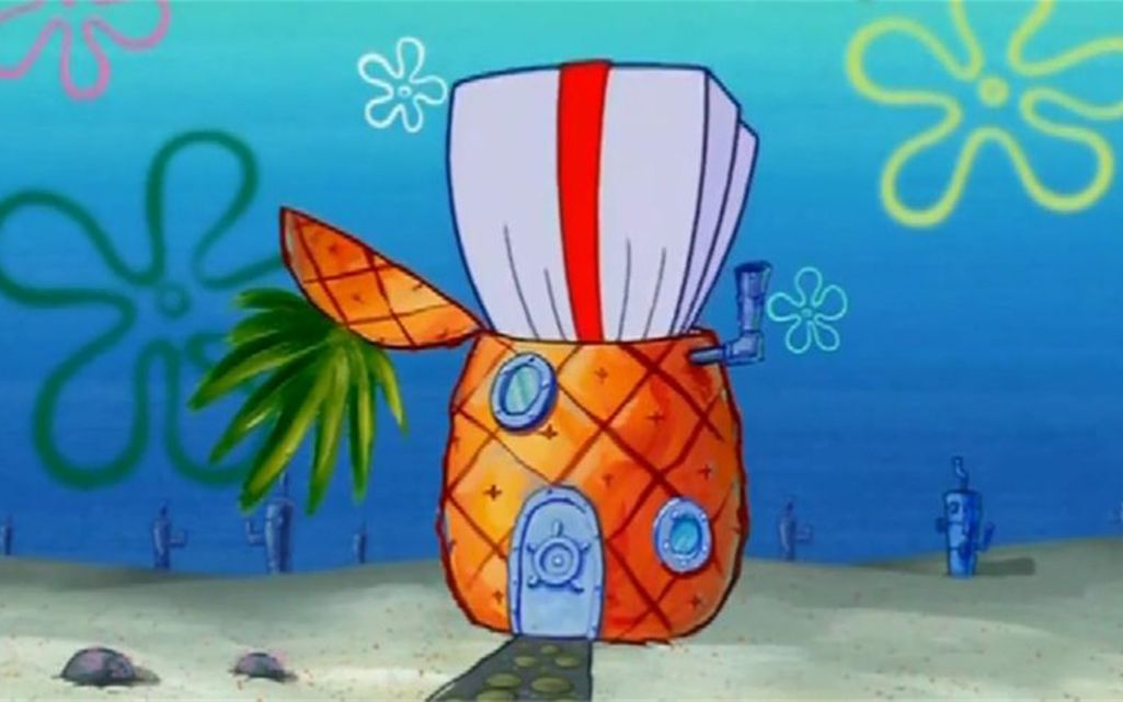 海绵宝宝的房子超炫 还可以开盖用来发射东西