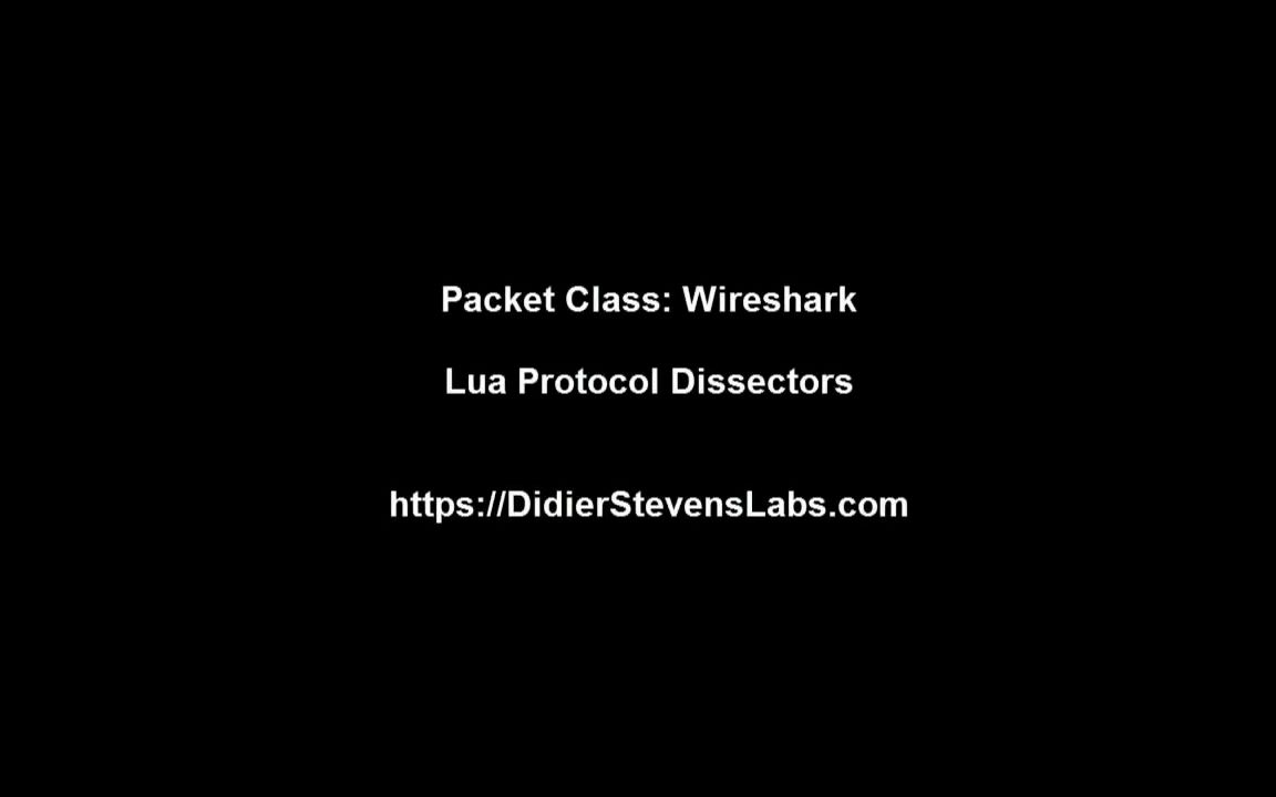 Wireshark Lua Protocol Dissector 用Lua脚本编写Wireshark解析器