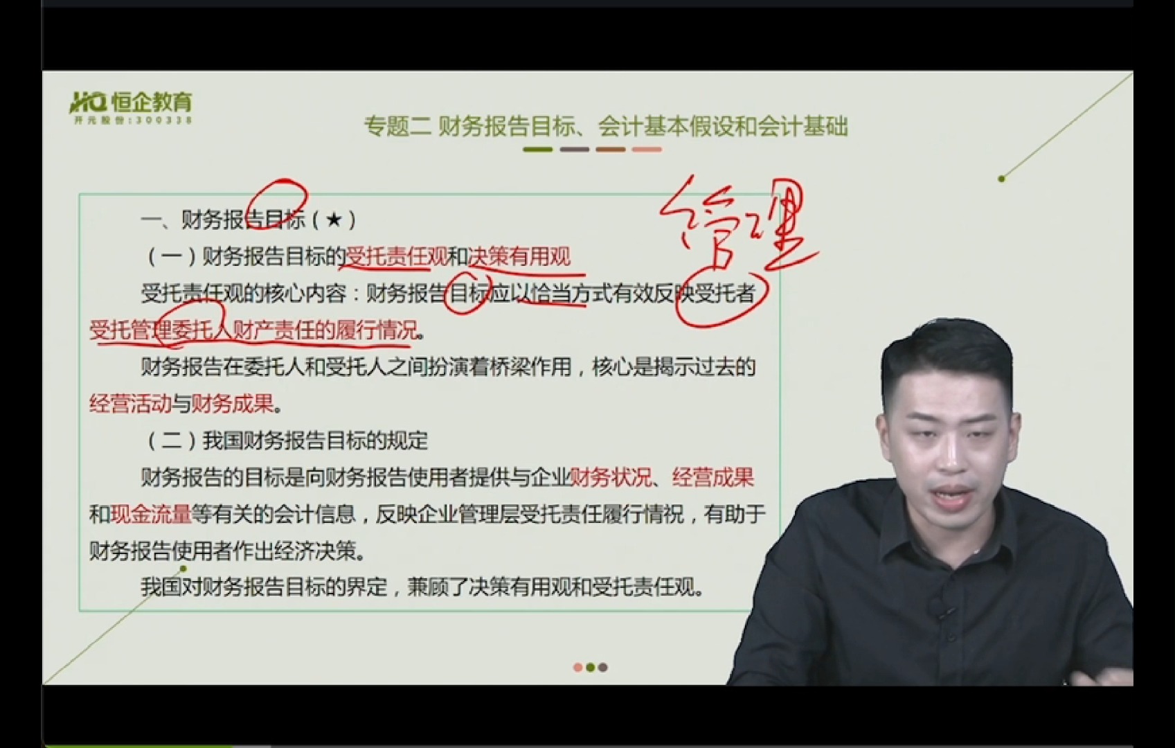 01.02 财务报告目标、会计基本假设和基础